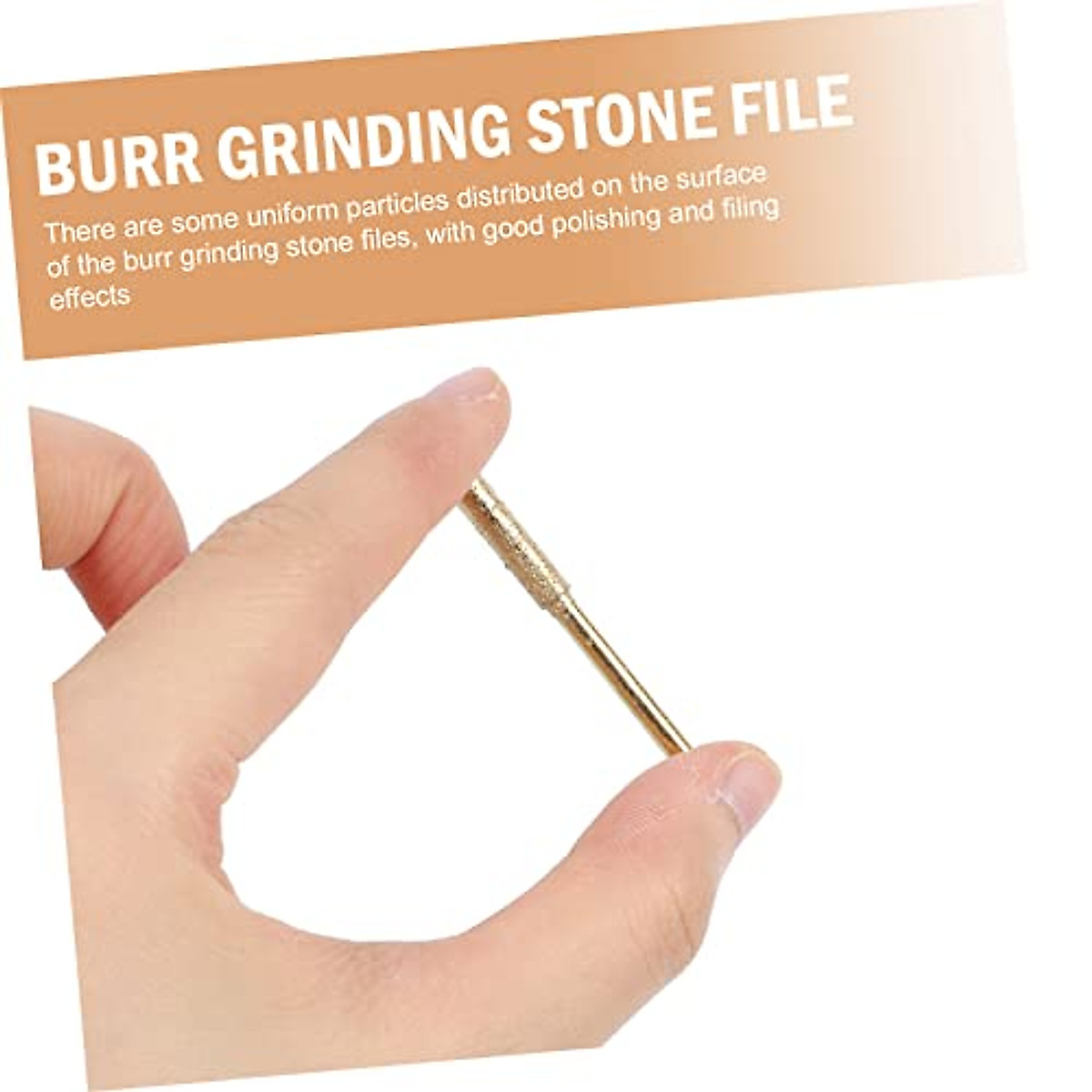 GANAZONO Chainsaw File Chainsaw Tool Chain Tool Deburring Tool Titanium Plated Burr File Burr Grinding Diamond Chainsaw Sharpener Sharpening Wheel Burr Grinding Stone Sharprner Mill 8 Pcs