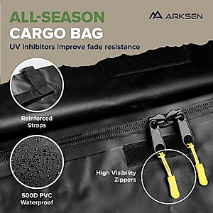 ARKSEN Heavy Duty Angled Cargo Carrier Tow Hitch with Waterproof Bag, Folding Luggage Storage Basket for Camping or Traveling, SUV, Pickup Truck or Car, 500 lbs Capacity, 60 x 24 x 6 Inch