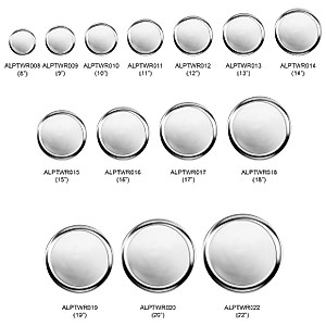 Thunder Group Pizza Tray, 19-Inch, Wide Rim, Metallic