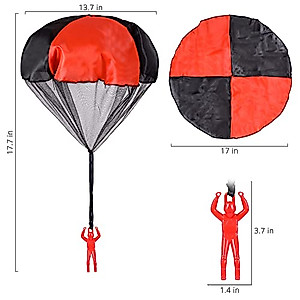 Nutty Toys Parachute Toys for Kids - Tangle Free Outdoor Flying Parachute Men, Best Small Outside Toys 2023 for 3 4 5 6 7 8 9 10 Year Old, Top Easter Basket Stuffers Idea 2023, Unique Boy & Girl Gifts
