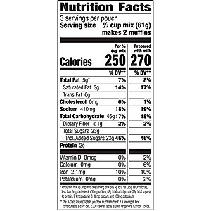 Betty Crocker Blueberry Muffin Mix, 6.5 oz (Pack of 9)