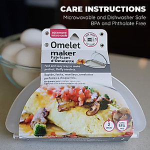 Good Living Microwave Omelet Maker, Quick and Easy Omelets, No Oil or Butter Needed, Dishwasher Safe #16835, 2-Pack