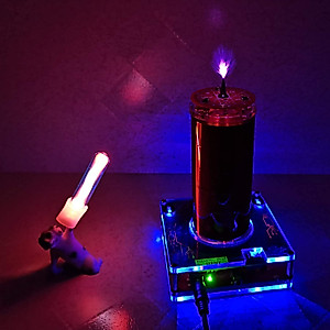 JZENT Bluetooth Music Tesla Coil PLLSSTC Desktop Toy Plasma Loudspeaker Arc Generator Wireless Transmission Teaching Demonstration Experiment Model JE-13