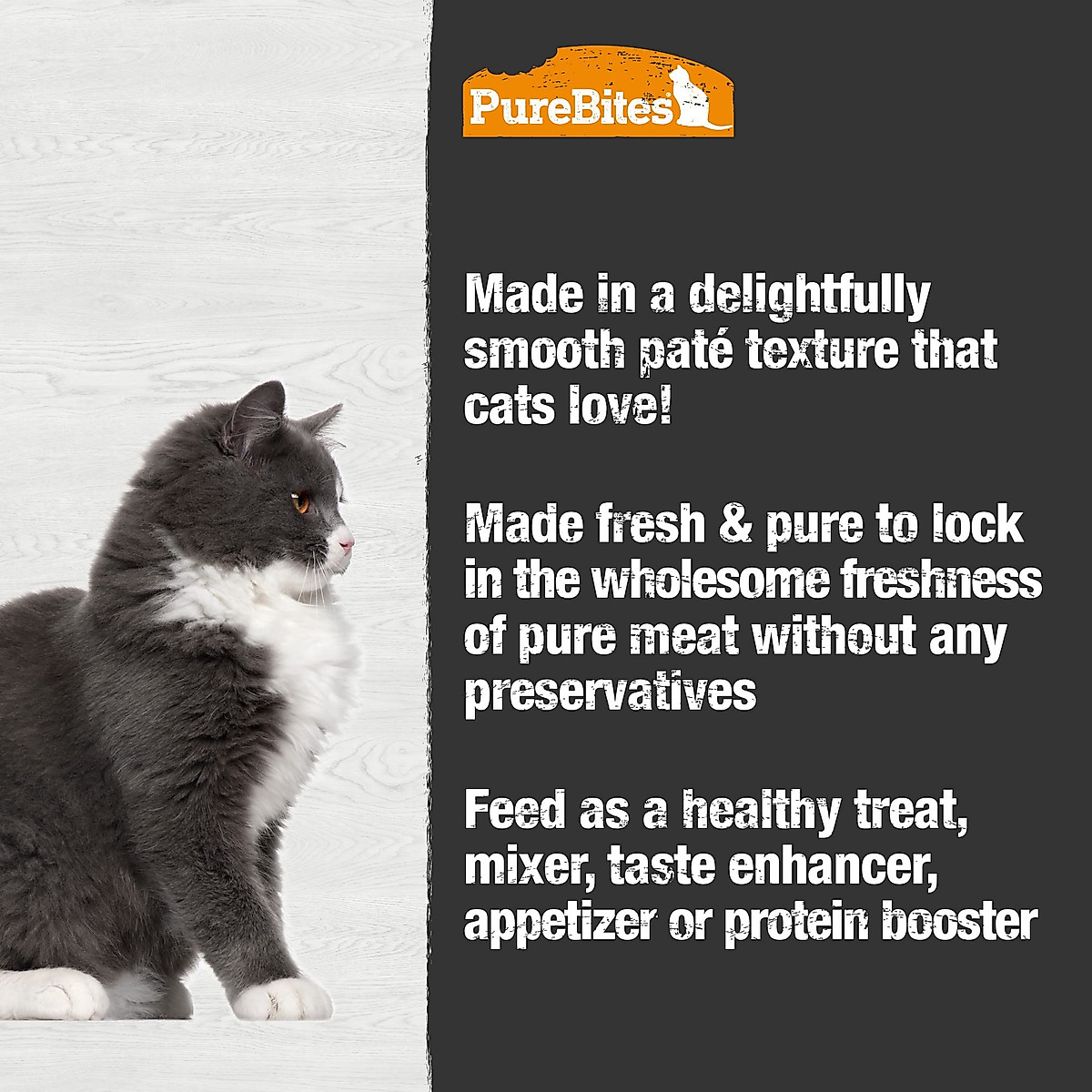 PureBites 100% Pure Duck Pate Cat Treat | 2.5oz can | only 1 Ingredient | case of 12
