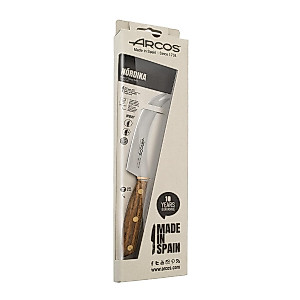 ARCOS Serie Nordika - Cheese Knife - Stainless Steel NITRUM - Size Blade 125 mm | 5 Inch Inch - Ovengkol Wood Handle 100% natural FSC - 100% Recycled Packaging