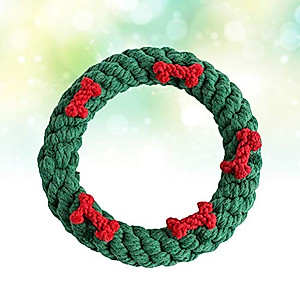 ULTECHNOVO Puppy Toys pet Teething Rings Puppy Training Toy Dog chew Rope Puppy Puzzle Toys Educational Toys Pet Donuts Toys Pet Woven Rope Toy Christmas pet Dog chew Rings The Dog Toy Set