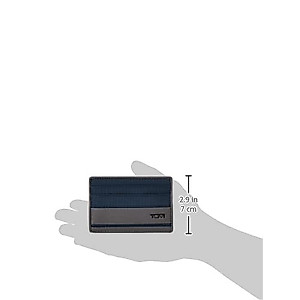 TUMI - Alpha Slim Card Case Wallet for Men - Navy/Grey