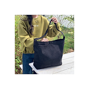 Women/Girls Corduroy Large Capacity Tote Bag Shoulder Bag Fashion Hobo Bag Casual Shopping Bag Handbag khaki