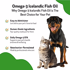 Pet Wellbeing Wild Alaskan Salmon Oil for Dogs & Cats - Daily Omega-3 Fish Oil for Healthy Skin, Coat, Mobility, Joints, Heart Health - EPA, DHA - 16 fl oz (473 ml)