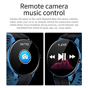 SYSMARTS Fitness Trackers,Health Sports Smart Watch with Heart Rate & Sleep Monitor,Calorie Step Counter,1.3" Touch Screen,IP68 Waterproof Pedometer Activity Trackers for Women Men (Dark Blue)