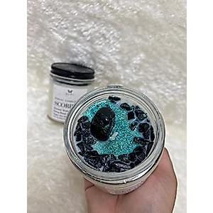 6 Oz Scorpio Zodiac Crystal Candle - Astrology Vegan Soy Candle - Aromatherapy Stress Relief - Obsidian Gemstones