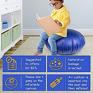 Y- STOP Kids Pod Swing Replacement Inflatable Cushion, Indoor Swing for Kids Thickened PVC Inflatable Cushion (27.5 inches)