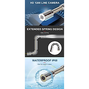 Sewer Camera,SYANSPAN 23MM Camera Head with 12LEDs Drain Camera 16GB TF Card with DVR Recording,8500mAh Battery Can Work for 12 Hours Waterproof IP68 Industrial Endoscope Camera (165FT/50M DVR)