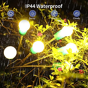 Blingstar Firefly Lights, 2Pack Plug in LED Starburst Swaying Lights, Outdoor Waterproof Garden Lights with 4 Lighting Modes, Dancing Fairy Lights for Yard Patio Pathway Decoration, Warm White