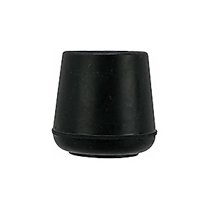 Shepherd Hardware 8746E Leg Tips 1-1/4-Inch Inside Diameter Rubber Chair Leg Caps, 24 Pack, Black