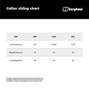 Berghaus Unisex Gore-Tex II Gaiters, Black, S/M R