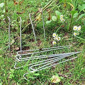 EUOKOK 9" Tent Stake Inflatable Stakes 12 Packs,Metal Tent Pegs Heavy Duty Ground Stake Hooks for Fencing, Tarp and Outdoor Christmas Decorations Yard