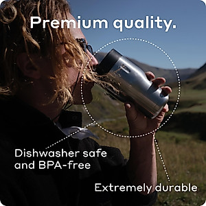 BOBBER - 12 OZ Vacuum Insulated Stainless Steel Portable Travel Coffee Mug With 100% Leakproof Locked Lid (Matte)