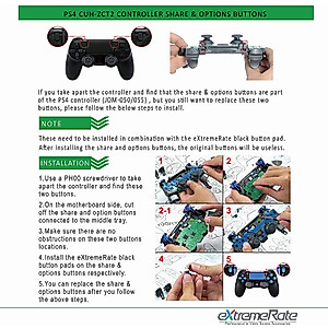 eXtremeRate 7 Colors 9 Modes Button Control DTFS (DTF 2.0) LED Kit, Scarlet Red Classical Symbols Multi-Colors Luminated D-pad Thumbsticks Face Buttons for PS4 Controller - Controller NOT Included