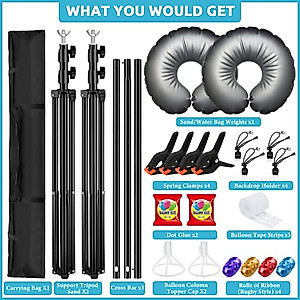 Professional Backdrop Stand for Parties, SoftTime Adjustable Backdrop Stand Kit 7x6.5Ft, Heavy Duty Background Banner Stand Backdrop for Photoshoot Photo Video Studio Balloon Party Decorations