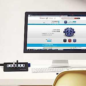 SBSNH 6 Port USB3.0 HUB One Point Six USB2.0/3.0 Docking Station Card Computer Notebook U Disk Multi-Port Splitter (Color : Gold)
