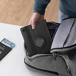 Fintie Rotating Case for Samsung Galaxy Tab A8 10.5 Inch 2022 Model (SM-X200/X205/X207), 360 Degree Swiveling Stand Protective Cover with Auto Sleep/Wake, Black