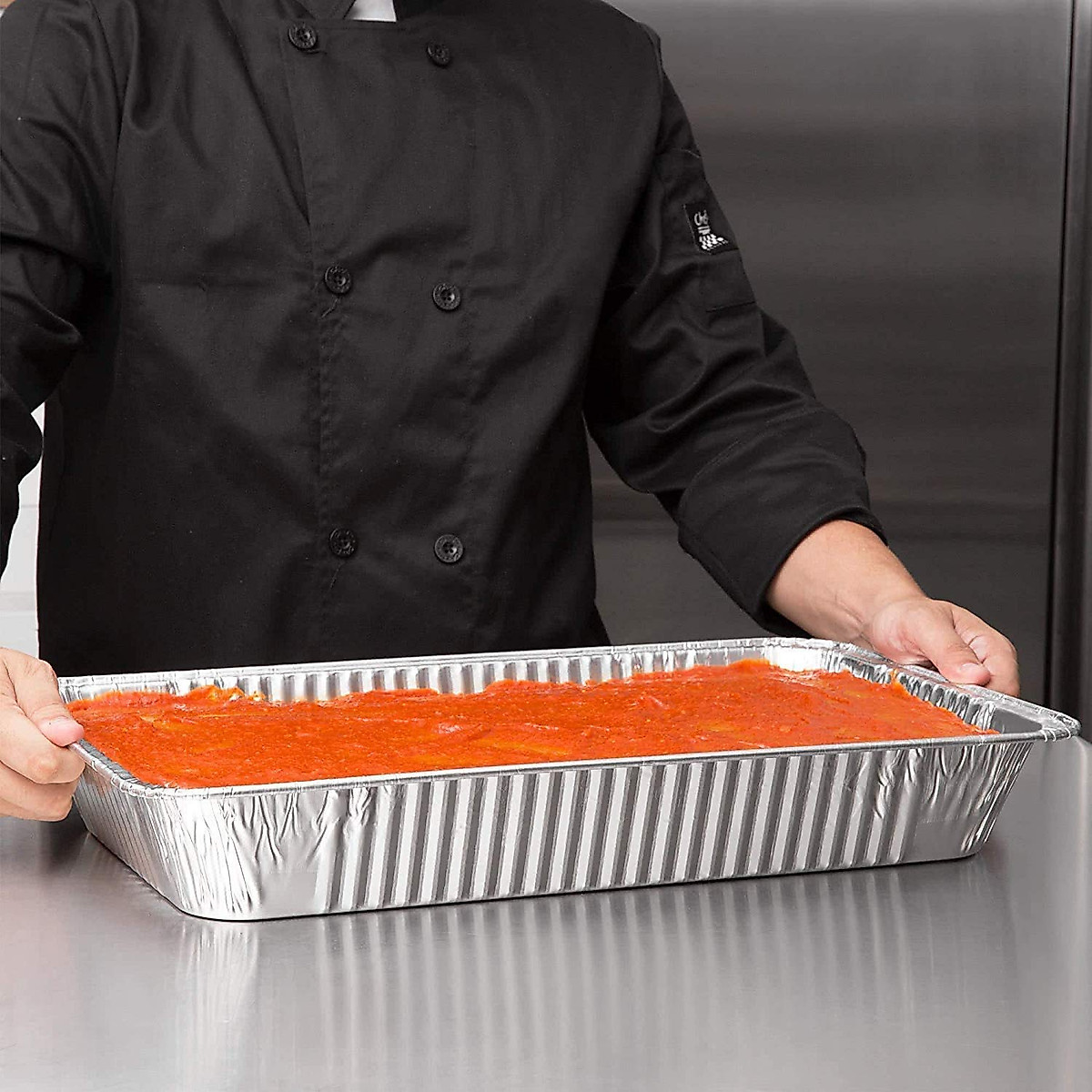 Disposable Aluminum Foil Steam Roaster Pans, Heavy Duty Baking Roasting Broiling Catering 20 x 13 x 3 inches (15)