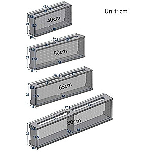 Solid Wood Network Set-Top Box, Wall Mounted Wooden Wireless Wifi Router Storage Box Power Strip and Cable Management Hider Rack Socket Shielding Wire Finishing Wire Box Floating Shelf 40CM