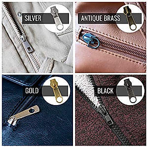 Zipper Repair Kit with Replacement Zippers [197pcs] Zipper Fix Kit & Replacement Zipper Slider Set with Pliers - Ideal for Fixing Luggage, Coats, Jean, Jackets, Tents - Zipper Repair On The Go