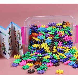LVEA Building Blocks, STEM Toys Kids Educational Toys Building Discs Sets Interlocking Solid Plastic for Preschool Kids Boys and Girls 480 Pieces