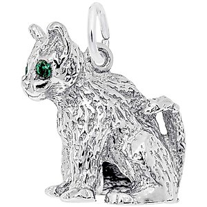Rembrandt Cat Charm, Sterling Silver