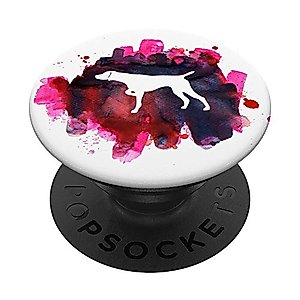 German Shorthair Pointer watercolor pink white PopSockets PopGrip: Swappable Grip for Phones & Tablets