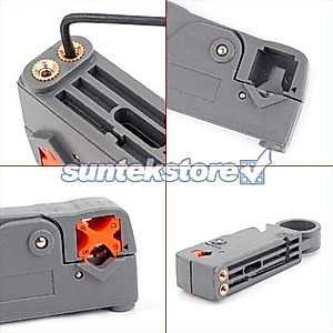 Cables Direct Online - Deluxe Rotary Coax Coaxial Cable Stripper Cutter Tool RG58 RG6 RG59 Quad, Dual