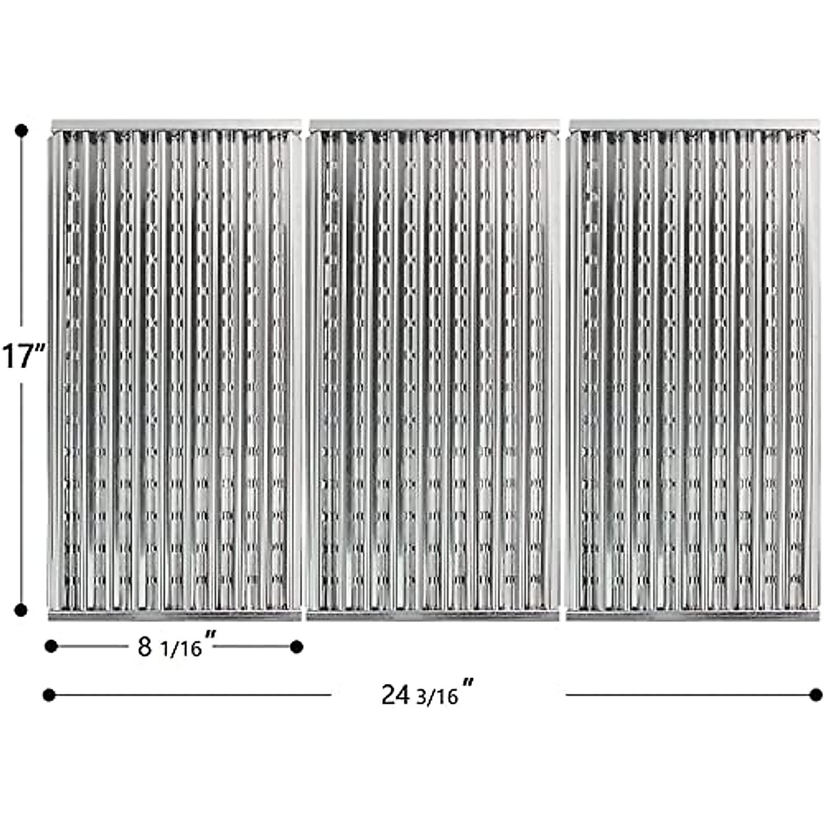 VICOOL 17" x 8 1/16" Emitter Grates for Tru-Infrared Charbroil Grills 463242515, 463367016, 463242516, 466242515, 466242615, 463243016, 463367516, 466242516, 466242616, 463346017, Stamped SUS