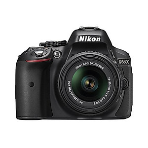 Nikon D5300 24.2 MP CMOS Digital SLR Camera with 18-55mm f/3.5-5.6G ED VR Auto Focus-S DX NIKKOR Zoom Lens (Black) (Renewed)