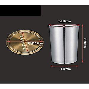 Built-in Countertop Kitchen Trash Cans Trash Bin Waste Chute - Stainless Steel Balance Swing Flap Lid - Round Recessed Garbage Can,Silver