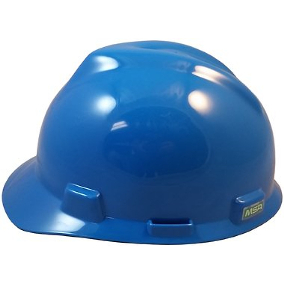 MSA V Cap Style Hard Hats with Lightweight Staz-On Suspension with Tote Bag - Blue