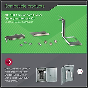 Square D by Schneider Electric Square D - QOCRBGK1C 100 Amp QO Load Center Outdoor Generator Inter-Lock Kit