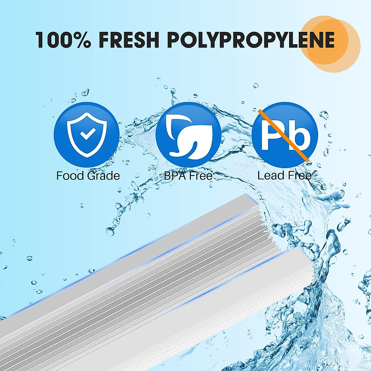 PUREPLUS 5 Micron 10"x2.5" Whole House Pleated Sediment Filter for Well Water, Replacement Cartridge for Universal 10 inch RO System, W50PE, WFPFC3002, SPC-25-1050, FM-50-975, 801-50, WB-50W, 4Pack
