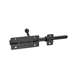 KUMGROT Black Slide Bolt Gate Latch 6 Inches Heavy Duty Door Latch Lock 304 Stainless Steel Barrel Bolt Lock Door Latches Hardware for Wooden Fence Yard Door Barn