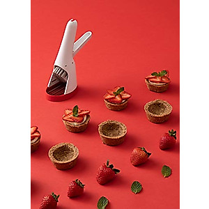 Chef'n Hand-Held Slicer Strawberry Slicester, Cherry/Meringue