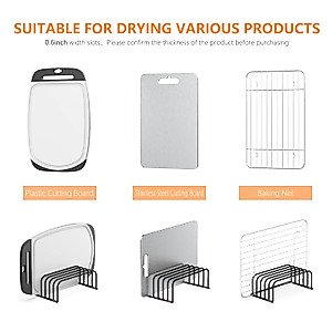 KORRTFID Cutting Board Storage Rack, Compact Chopping Board Organizer, Cutting Board Stand Holder, Bakeware, Cookie Sheets Organizer (0.6 Inch Width Slots)