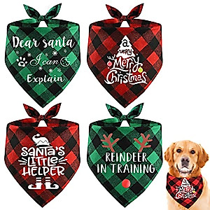 COLUANS Dog Bandanas Christmas Bandanas Dog Christmas Stocking Bandanas Classic Triangle Xmas Thanksgivng Pet Scarf Bibs Kerchief Holiday Birthday Decoration for Small to Large Puppy Dogs Cats