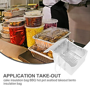 Hemoton Insulated Shopping Tote Insulated Food Bag Food Storage Bag Hot and Cold Thermal Insulated Food Carrier Large Capacity Warming Bag for Travel Picnic Hiking Outdoor Cake Packing Bag