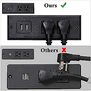 Lerliuo Nightstands Set of 2 with Charging Station and USB Ports, 3-Tier End Side Table with Storage Drawer and Shelf, Modern Bedside Night Stand for Bedroom, Retro Brown