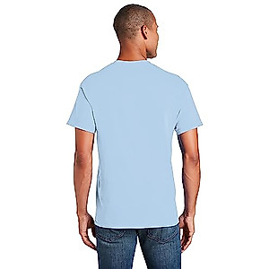 Gildan 5.4 oz Cotton T-Shirt (5000) Tee Large Light Blue