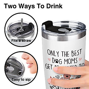 BaubleDazz New Mom Gifts for Women, Pregnancy Must Haves, Funny Dog Mom Gifts, 20 oz Stainless Steel Tumbler, Pregnancy Gifts for Expecting Mom, Gifts for New Mom, Mom to be Gift