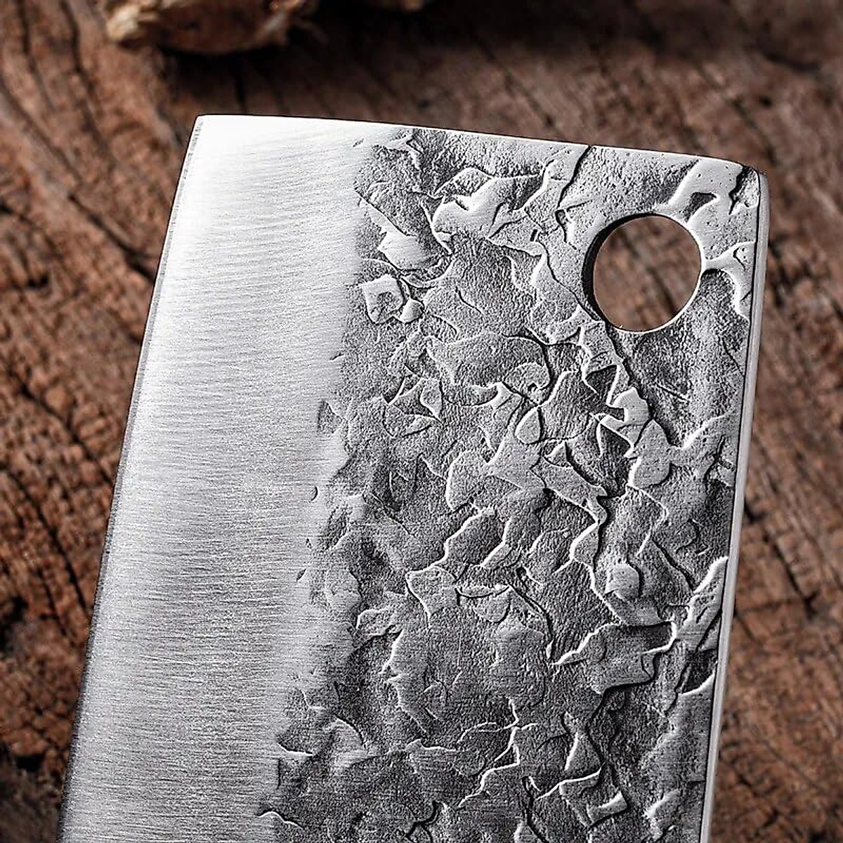 Meat Cleaver Knife, 7.5 Inch Forged Kitchen Chef Knife Handmade Stainless Steel Shredded Meat Vegetables Fruit Slicing Razor-sharp Cleaver Knives