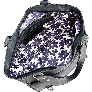 Nino Bossi Handbags Trina Leather Tote (Denim)