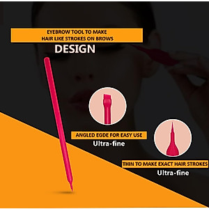 Eyebrow Pomade Tool For Stamping Hair Like Strokes With Brow Tint To Fill Brows For Angled Brow Brown Black | Razor Thin Edge Makeup Spatula For Cosmetic Pallette Liquid Concealer Foundation Eyeliner